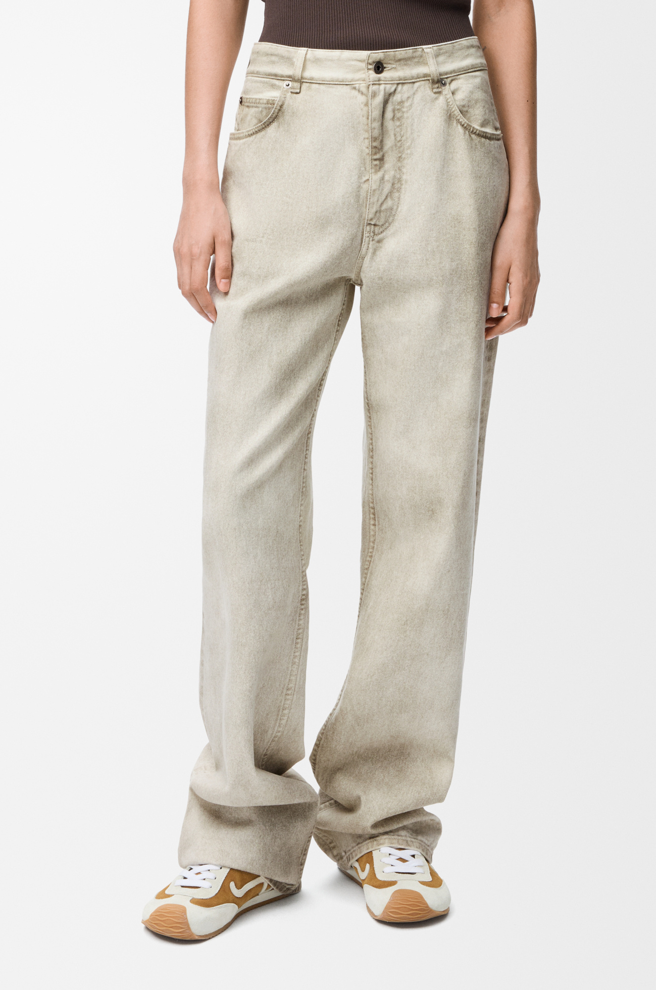 LOEWE Loewe High-Rise Straight-Leg Jeans with Cinched Back